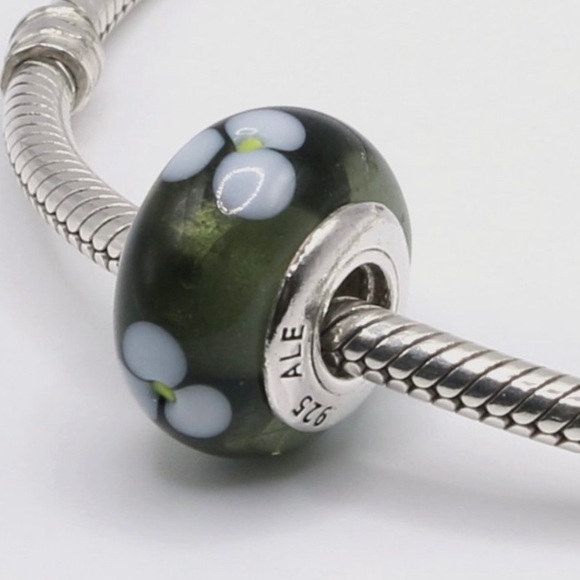Pandora | Jewelry | Authentic Pandora Retired Black Murano Glass ...
